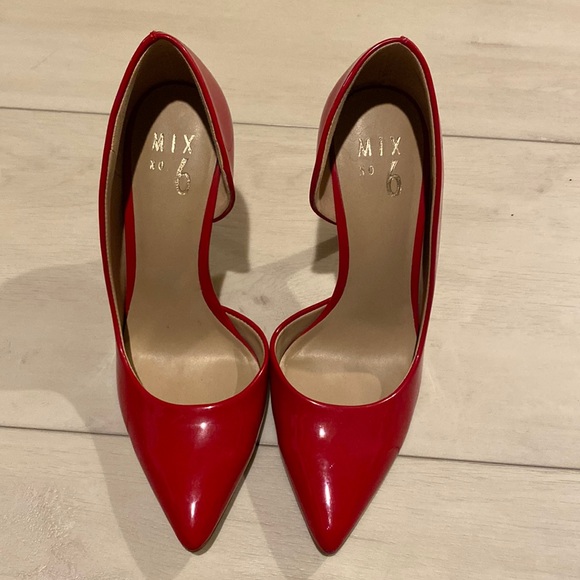 Mix No. 6 | Shoes | Mix No6 Hot Red 4inch Heels Sz 6 | Poshmark
